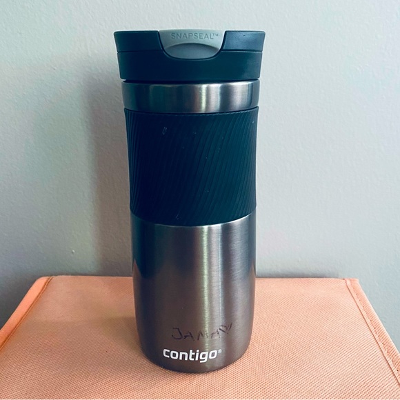 Contigo | Dining | Contigo Silver Black Metal 6 Oz Travel Mug Coffee ...
